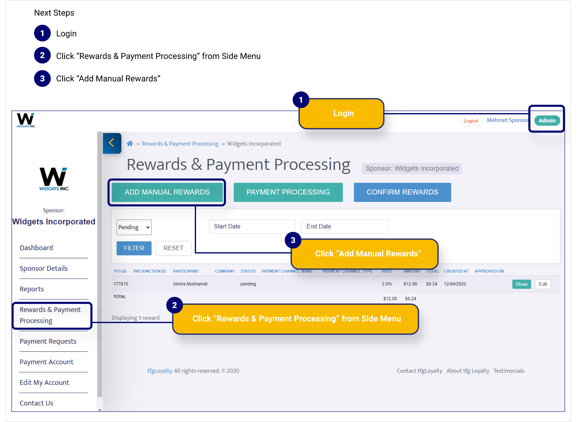 Rewards Management – tfg Payment Solutions Knowladge Base